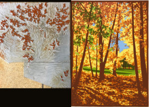 Making the Autumn Woods block print | Laura Wilder Artwork LLC